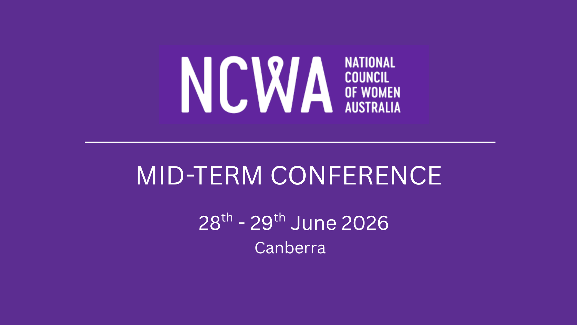 NCWA Mid-Term Conference 2026 - National Council of Women Australia